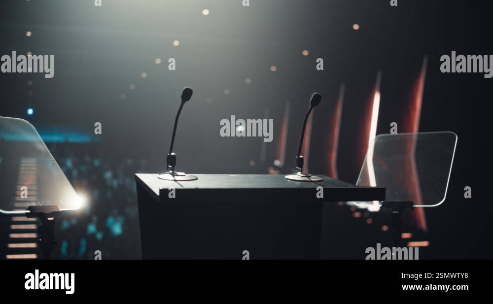 Establishing Shot Conference Stage Stock Video Footage - Alamy