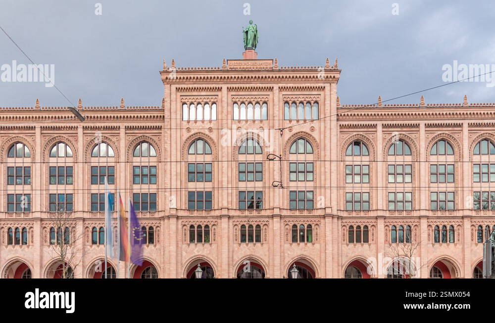 District government of Upper Bavaria building timelapse. Munich ...