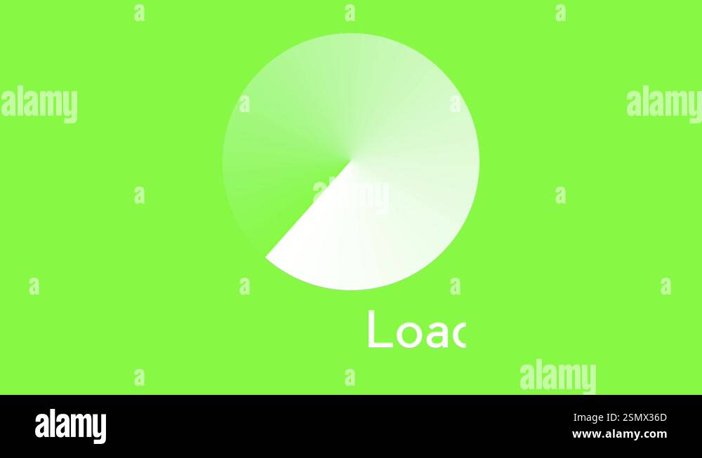 Loading cut circle icon animation on chroma key. Clip on green screen ...
