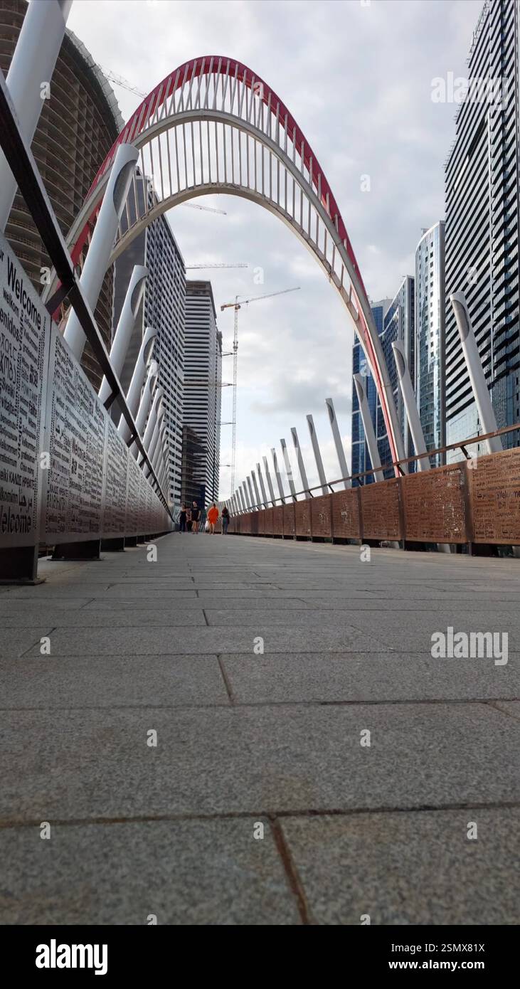"Black Sea Arch" over the pedestrian bridge in Batumi. Travel to ...