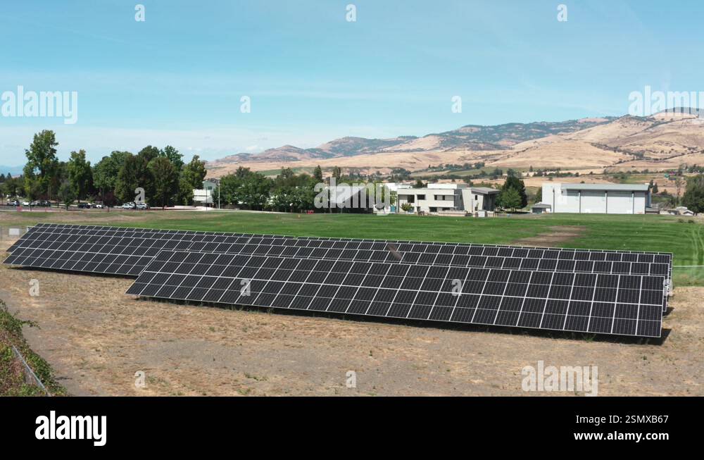 Solar Powered School With Ground-mounted Array Of Solar Panels In ...