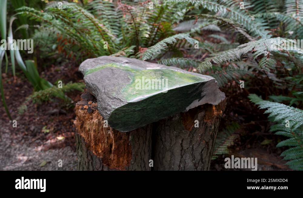 A large jade stone known locally as pounamu by Maori, New Zealand's ...