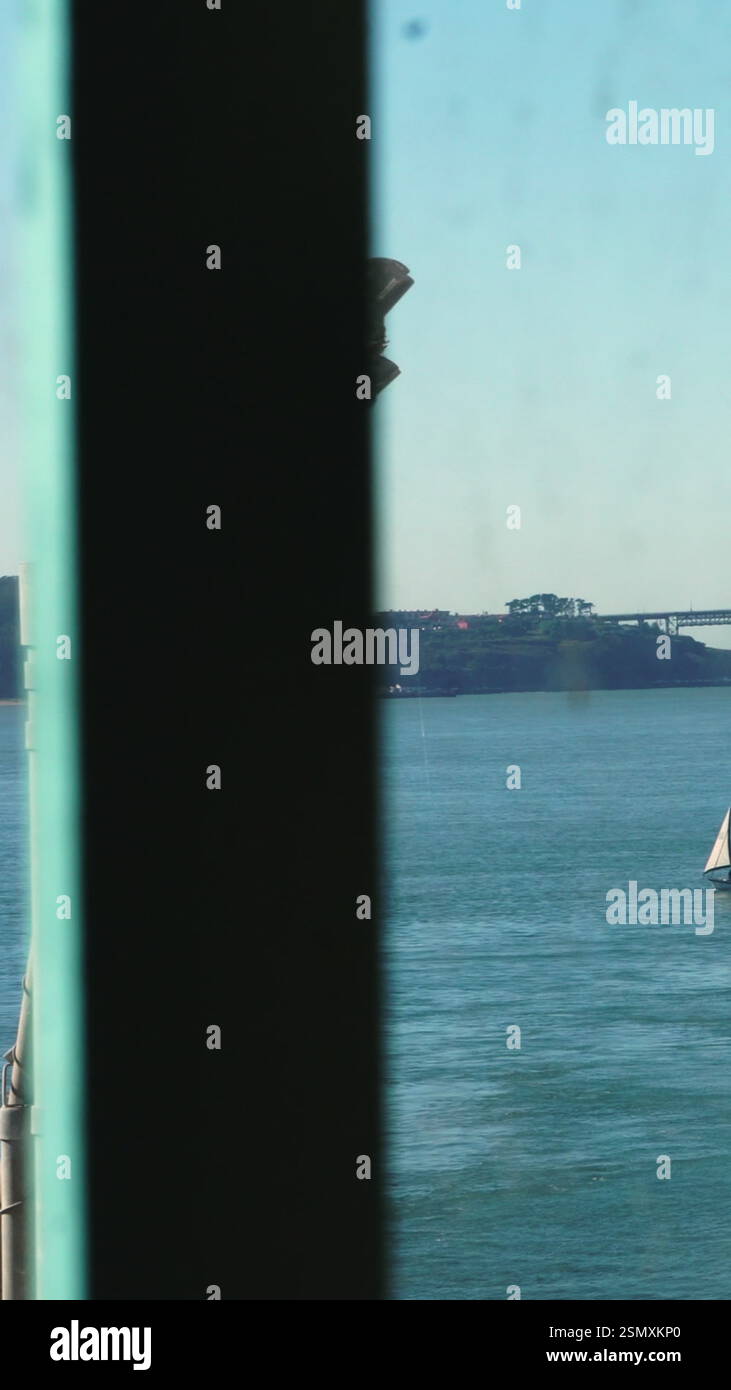 Vertical View, Alcatraz Prison Detail, Window With Metal Bars and High ...