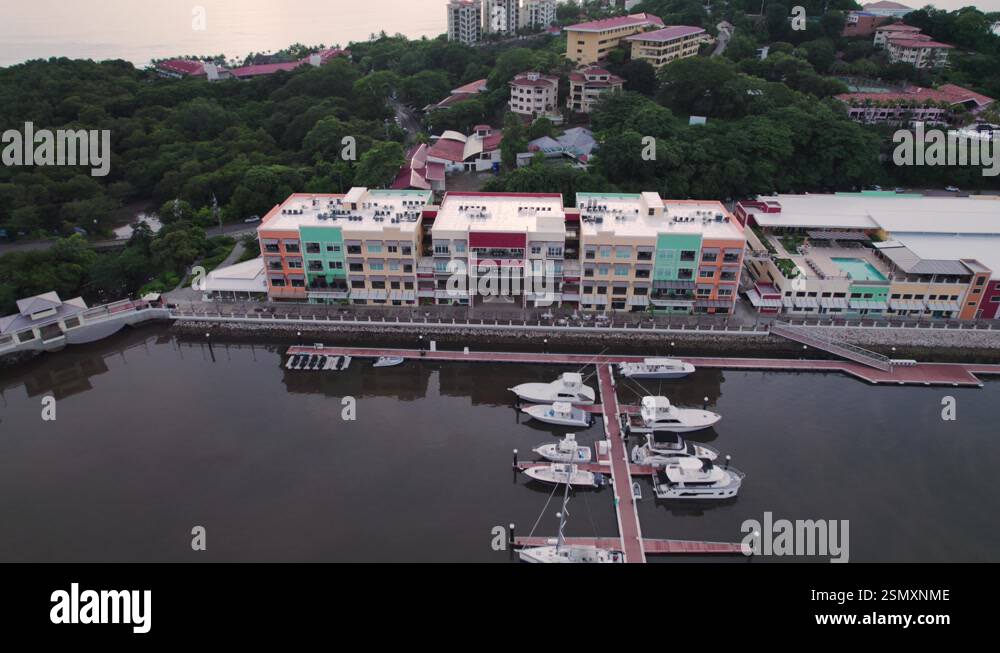 Backward shot of Flamingo marina Beach with many Sailing and Fishing ...