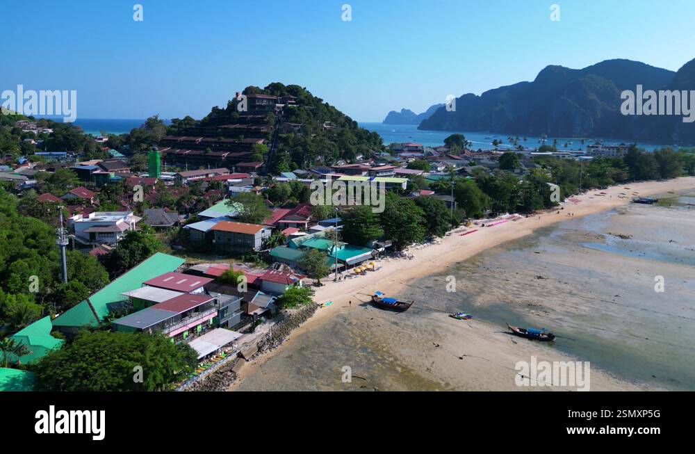 Tonsai Village Phi Phi Island hotels and resorts. Amazing aerial view ...