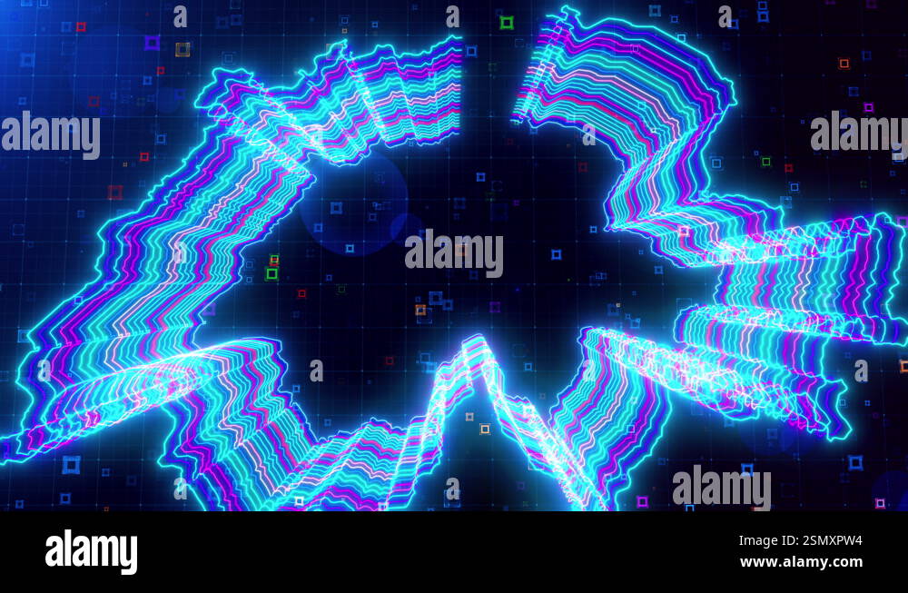 Dynamic Neon Switzerland Map: Futuristic Glowing Animation Stock Video ...