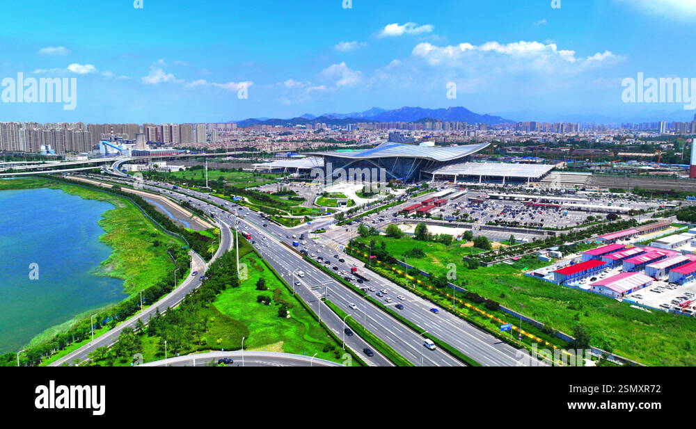 Aerial photography of beautiful city scenery, Qingdao, Shandong, China ...