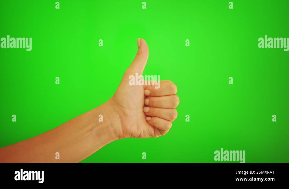 Hand showing like or thumb up, approval sign, satisfied with service ...