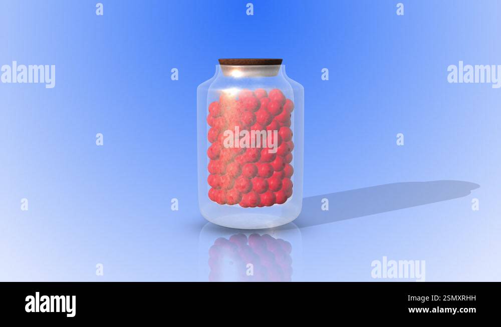 3D Candy Jar Zooming Towards the Camera. Candies in a Jar 3D Animation ...