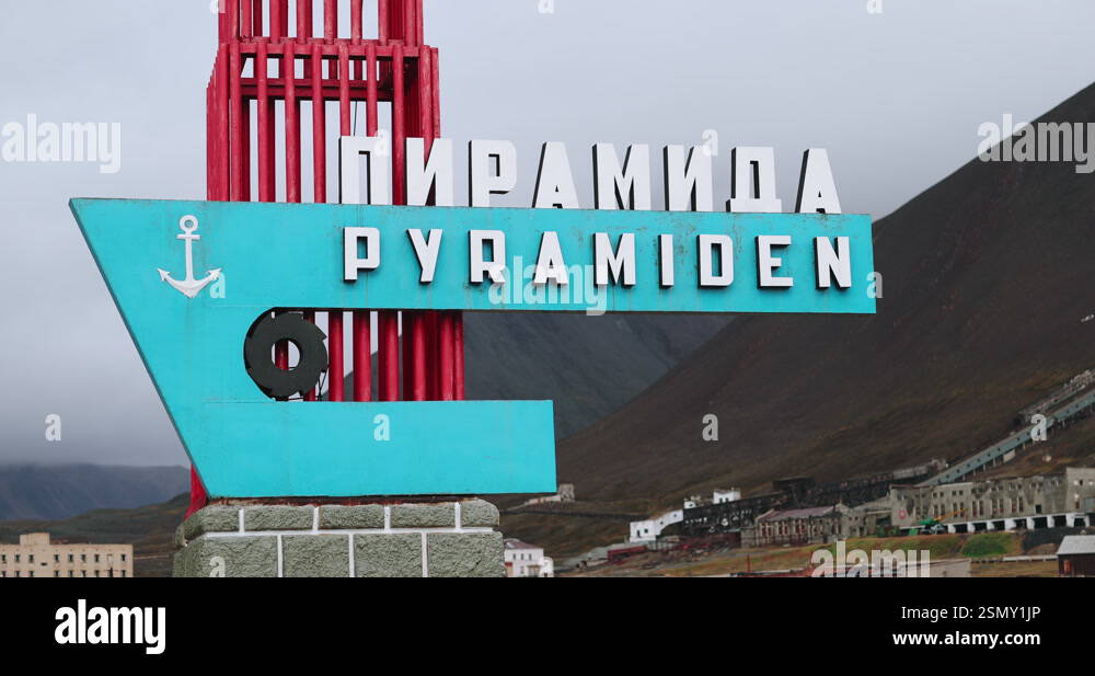 Pyramiden, Svalbard - August 28, 2024: The Main Stele In The Abandoned ...