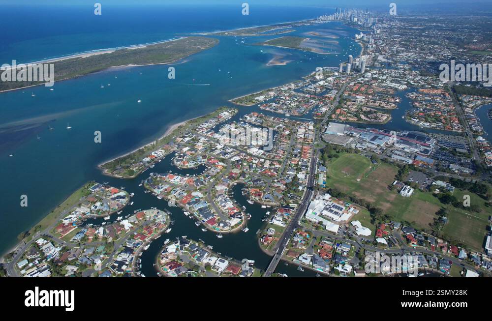 Settlements Of Runaway Bay Coastal Suburb In The City of Gold Coast ...