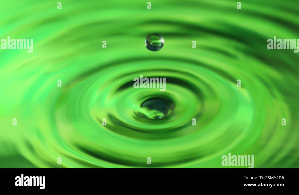 Super slow motion of dripping water drop filmed with macro lens Stock ...