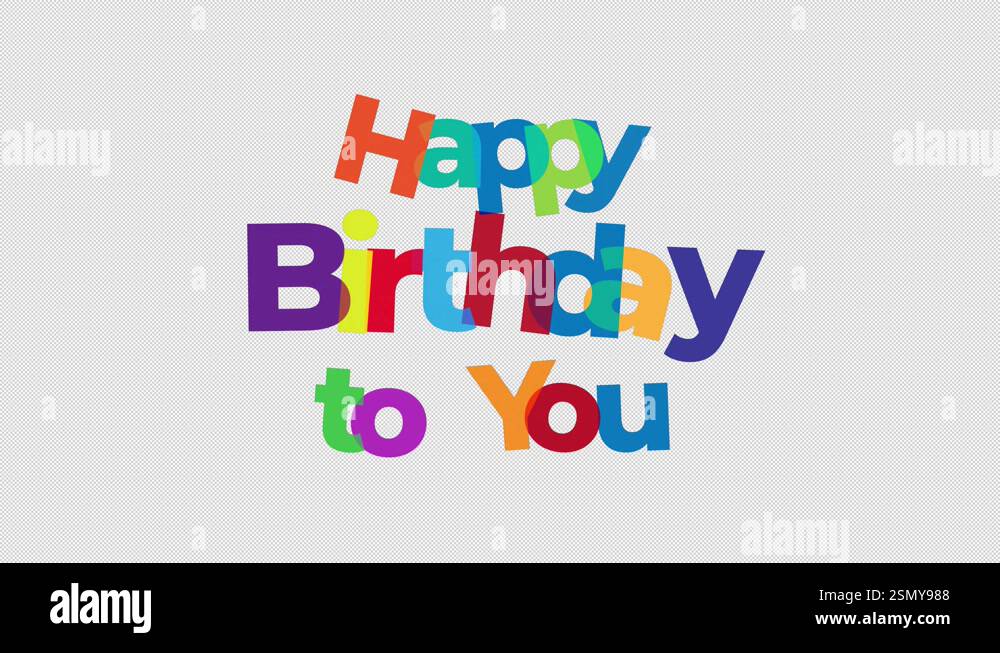 Happy birthday text animation colorful Stock Videos & Footage - HD and ...