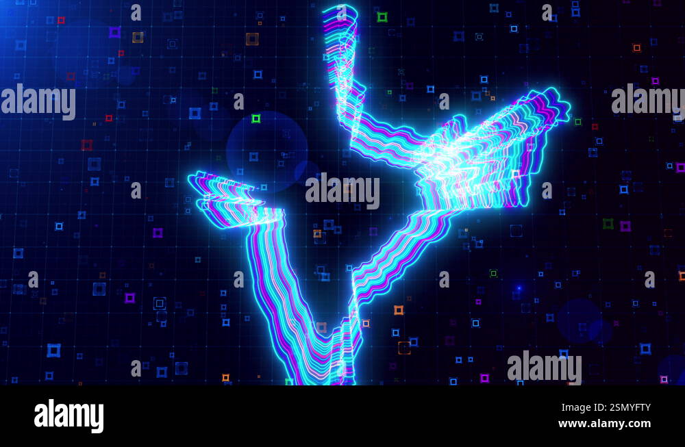 Dynamic Neon India Map: Futuristic Glowing Animation Stock Video ...