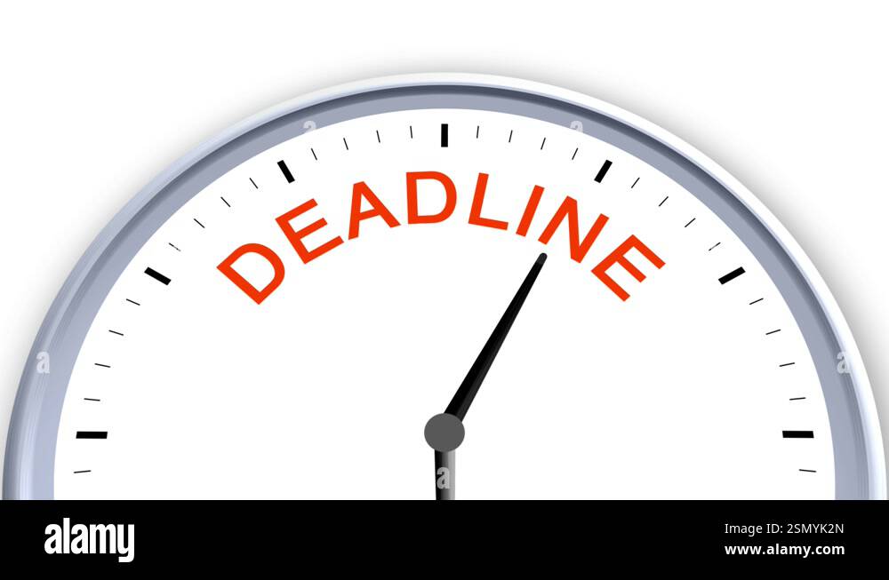 Deadline Word or Text on Clock Moving Fast for Time Concept Stock Video ...