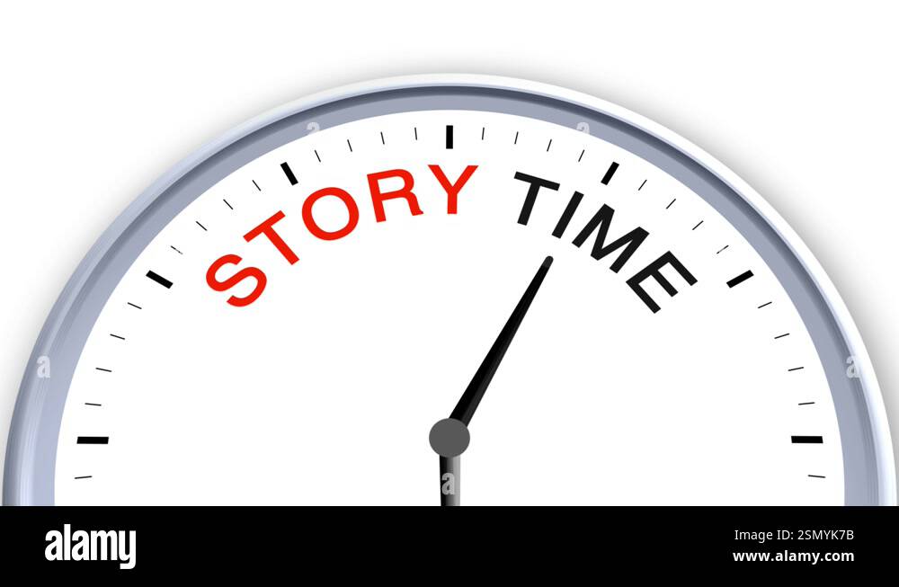 Story Time Word or Text on Clock Moving Fast for Time Concept Stock ...
