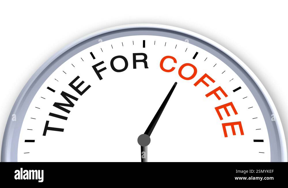 Time For Coffee Word or Text on Clock Moving Fast for Time Concept ...