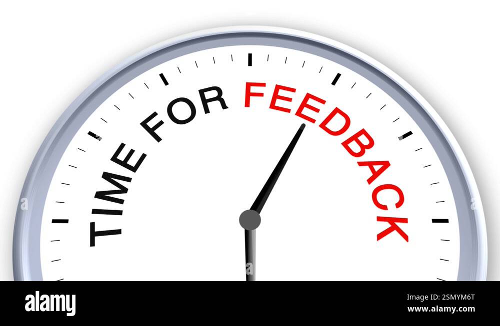 Time for Feedback Word or Text on Clock Moving Fast for Time Concept ...