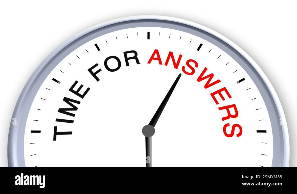 Time for Answers Word or Text on Clock Moving Fast for Time Concept ...