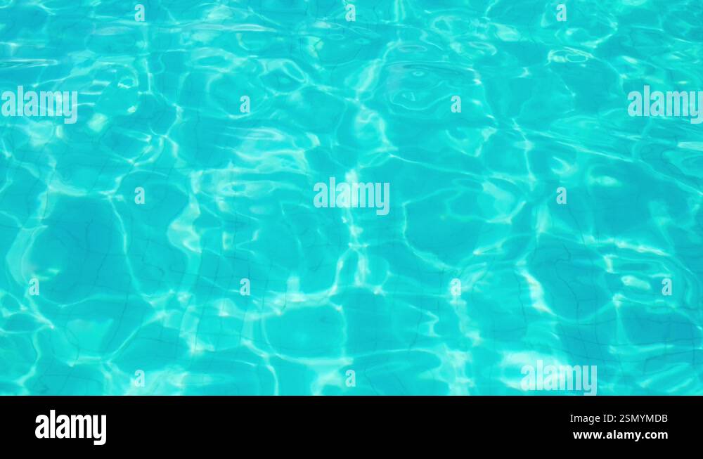 excitement on surface of blue water in swimming pool Stock Video ...