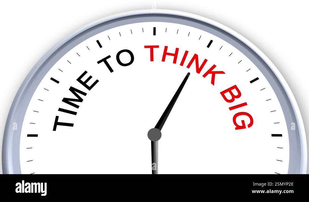 Time to Think Big Word or Text on Clock Moving Fast for Time Concept ...