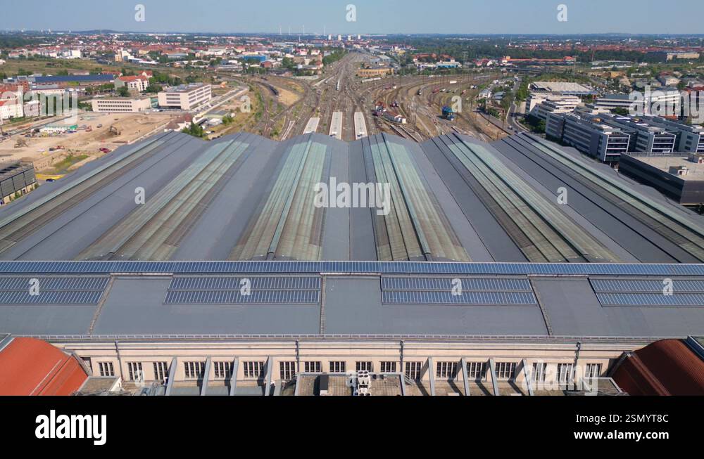 Symmetrical europe largest terminus central station in Leipzig showing ...