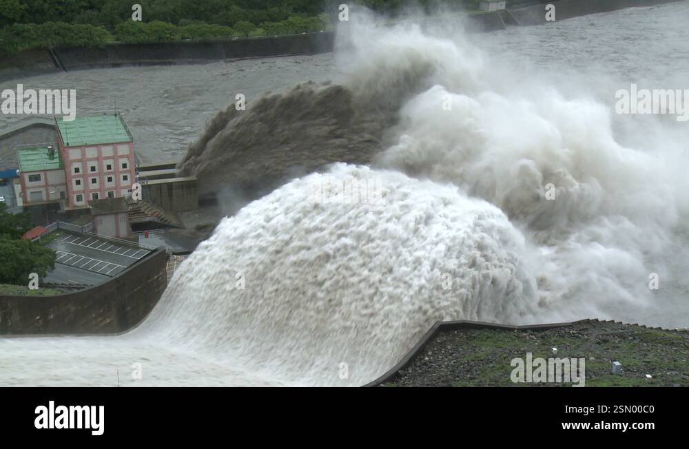 Massive Flood Water Release From Dam Spillway Stock Video Footage - Alamy