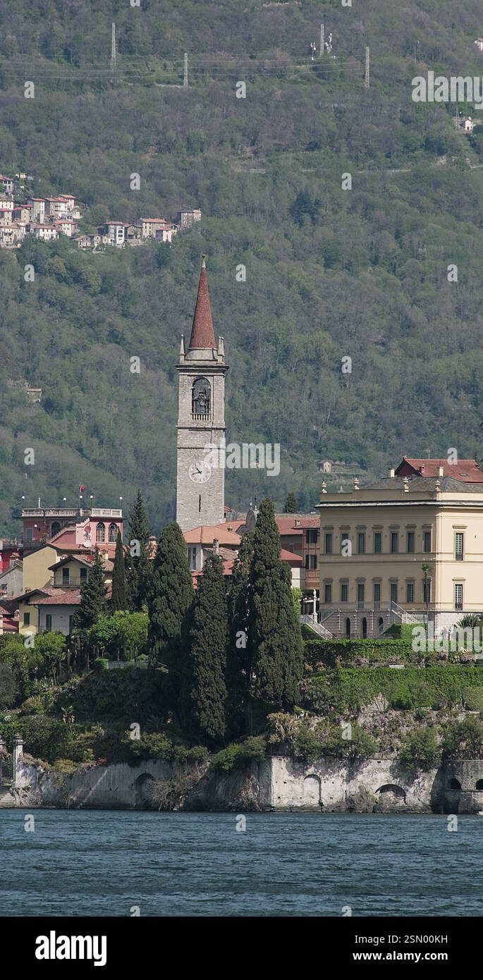 Lake Como, Church of Saint George, Italy Stock Video Footage - Alamy