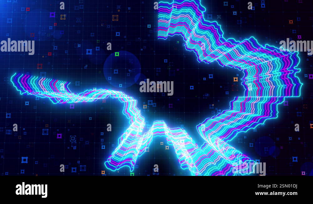Dynamic Neon Ukraine Map: Futuristic Glowing Animation Stock Video ...