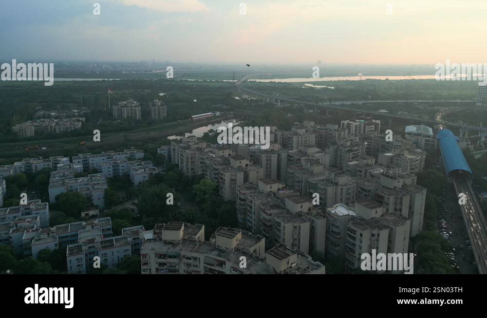 kite flying on buildings in noida drone moving closer to kite delhi in ...
