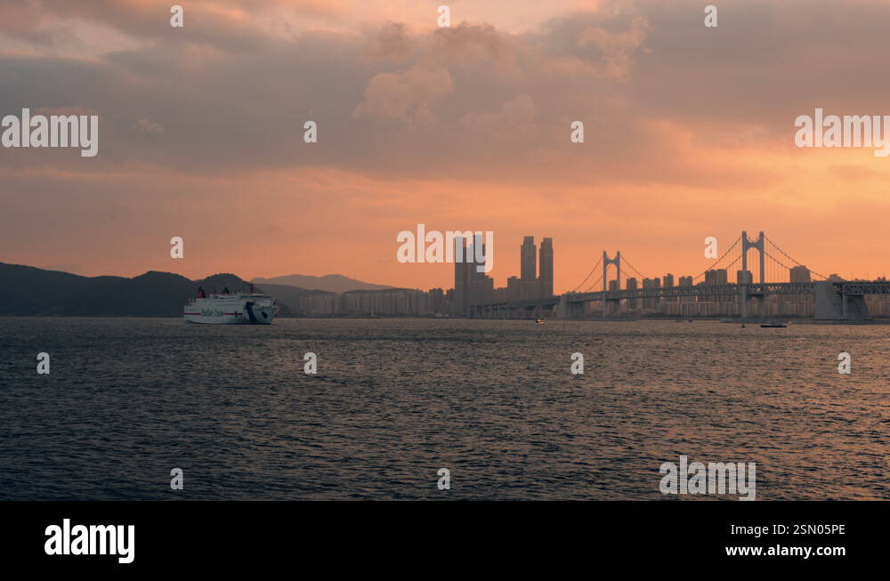 Busan, South Korea - 09/02/2024: Pan Star Cruise Ship Cruising Next to ...