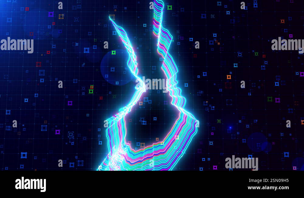 Dynamic Neon Finland Map: Futuristic Glowing Animation Stock Video ...