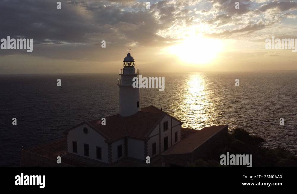Capdepera lighthouse at dawn mallorca Stock Video Footage - Alamy