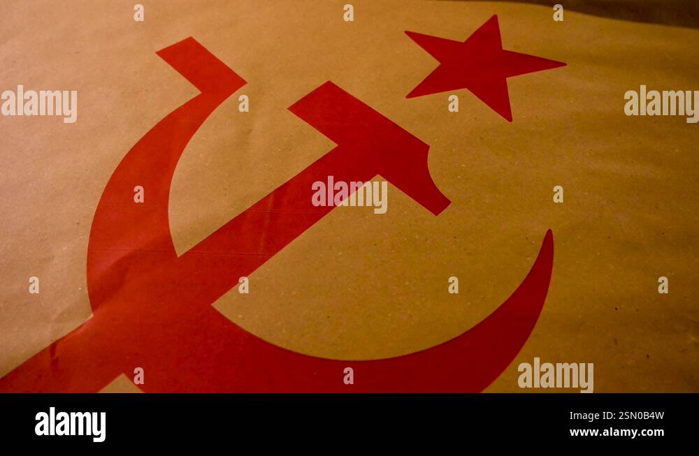 Hammer and sickle. Communist symbol. Industrial proletariat and the ...