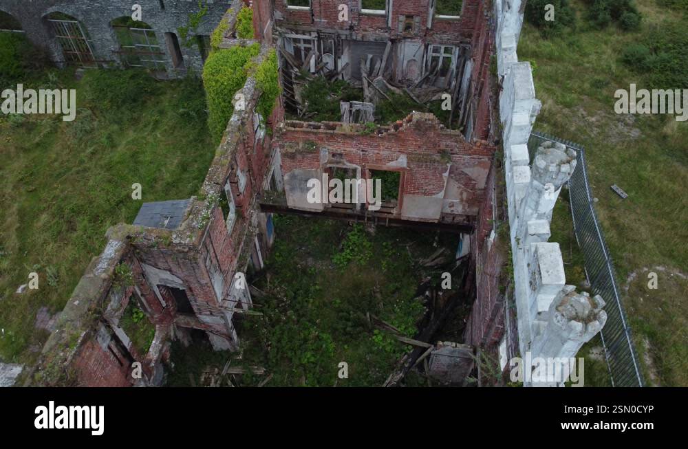 Soldiers point house aerial view abandoned empty Holyhead Victorian ...