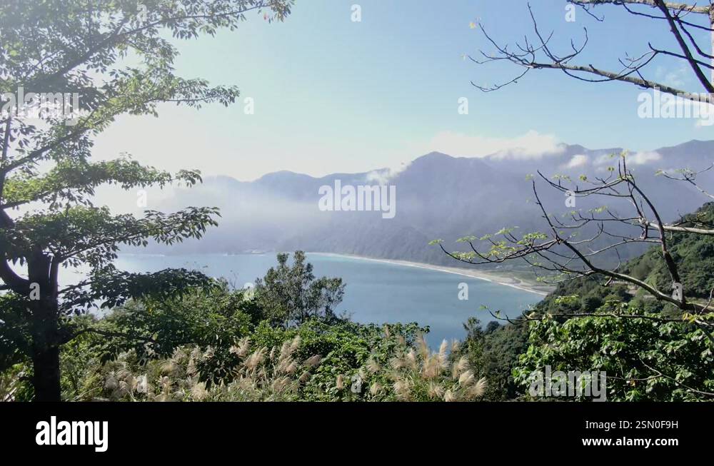 Aerial view on Su-Hua Road, Hualien, Taiwan Stock Video Footage - Alamy