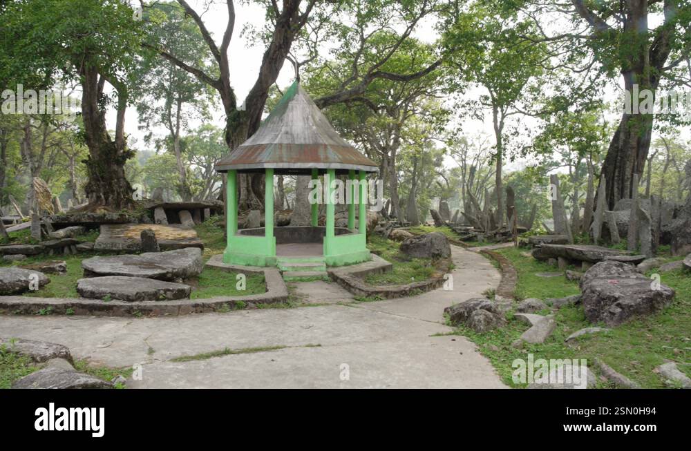 India Meghalaya West jaintia hills Nartiang Monoliths Stock Video ...
