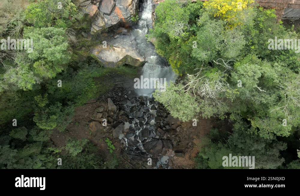 A Picturesque Vista of the Cascading Waters of Cachoeira do Caracol in ...