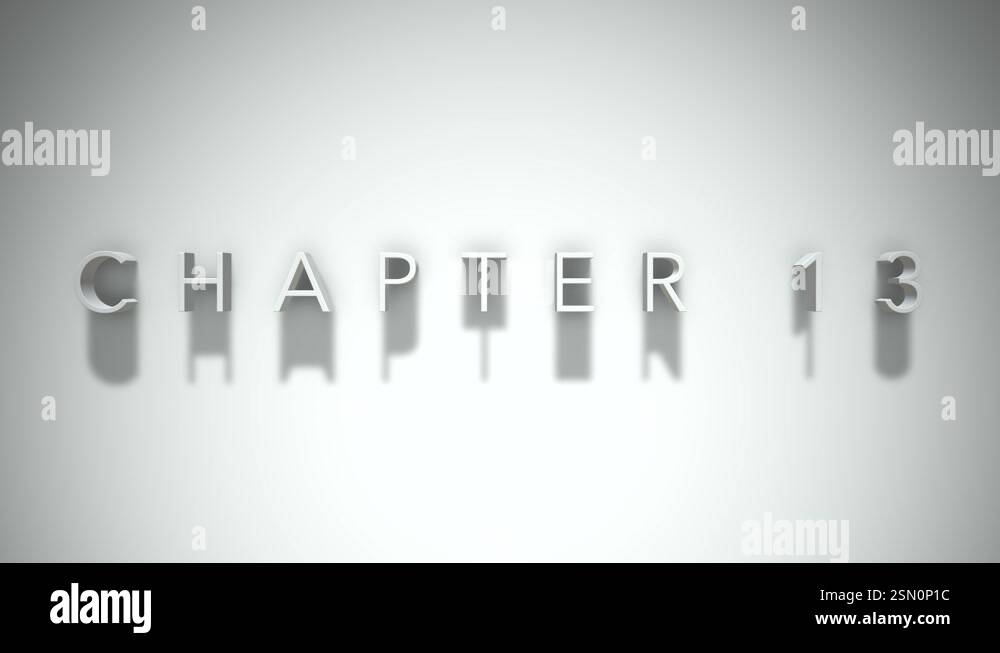 Chapter 13 Animated Text, Title on White Background Stock Video Footage ...