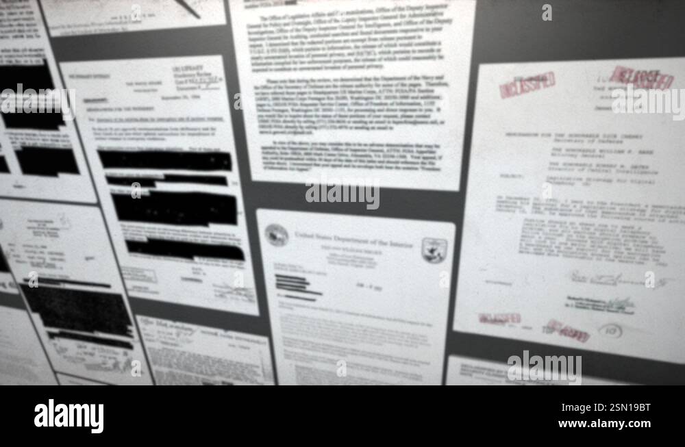 Classified Documents Wall Animated Background FOIA Texture Stock Video ...