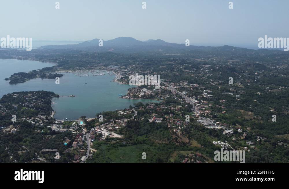 Panoramic view overlooking Gouvion Bay, cityscape, and mountains on the ...