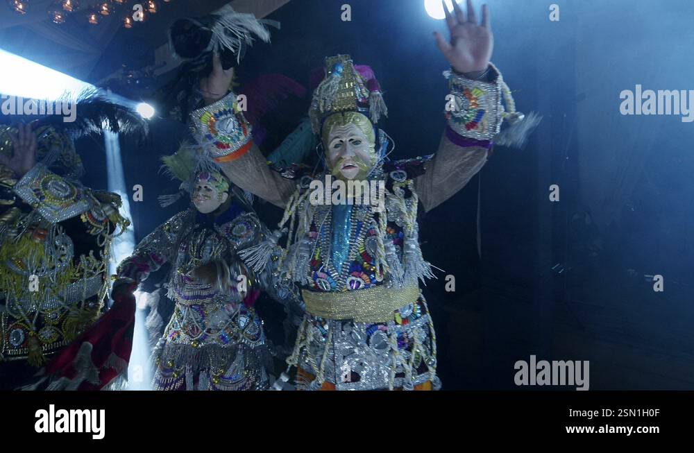 Guatemalan Traditional Dance Performer In A Dance Mask At A Nightclub