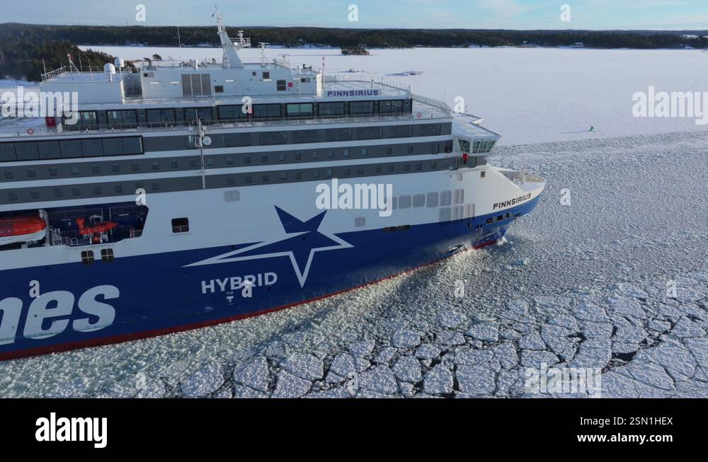 Naantali, Finland - 01/09/2024: Finnlines hybrid roro ship FINNSIRIUS ...