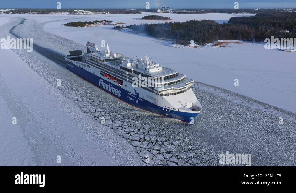 Naantali, Finland - 01/09/2024: Finnlines hybrid roro ship FINNSIRIUS ...