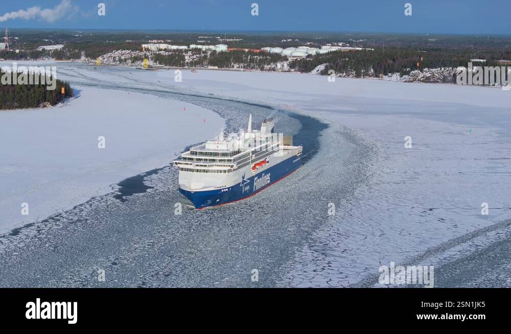 Naantali, Finland - 01/09/2024: Finnlines hybrid roro ship FINNSIRIUS ...