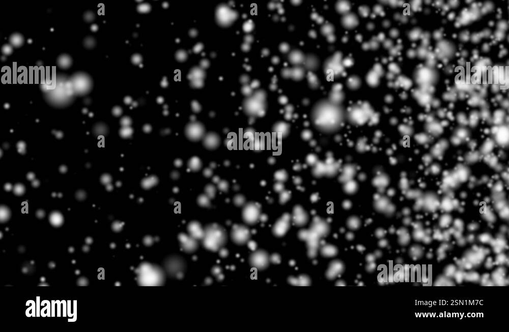 Loop blurred white dust particles animation on black background Stock ...