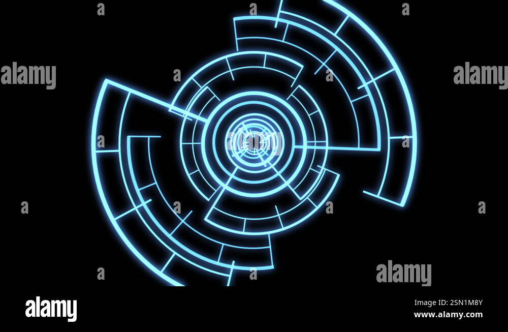 VJ Loop Circle Radial Geometric Patterns Blinking Blue L Animation ...