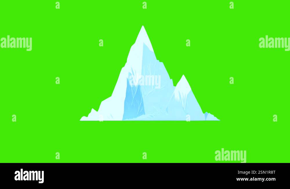 iceberg animation, green screen background Stock Video Footage - Alamy
