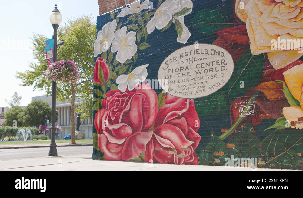 Mural of The Floral Center of the World painted in downtown Springfield ...