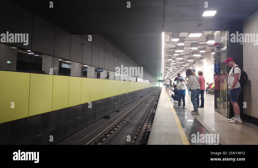 Moscow, Russia. Famous Moscow metro train - model 81-775.2 Moscow 2024 ...